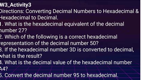W3activity3 Directions Converting Decimal Studyx