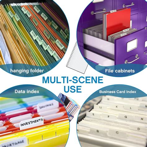 buy gersoniel 2 inch insertable self adhesive tabs with printable inserts with file folder