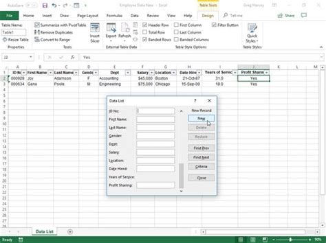 How To Add Records To Data Lists In Excel 2019 Dummies