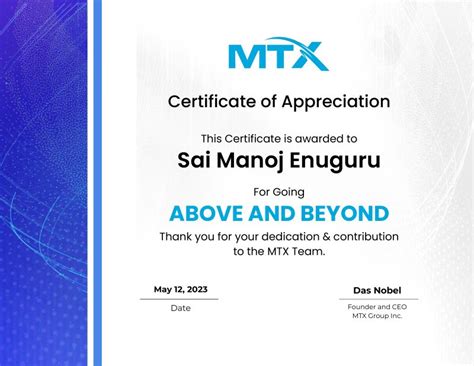 A Huge Thanks To Mtx Group For This Recognition And Also Wanted To Thank My Colleagues For Your