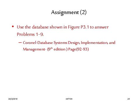 Advanced Database Design And Implementation The Relational Database