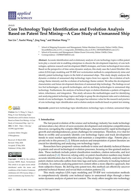pdf core technology topic identification and evolution analysis based