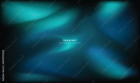 Green And Blue Fluid Gradient Mesh Background Template Copy Space