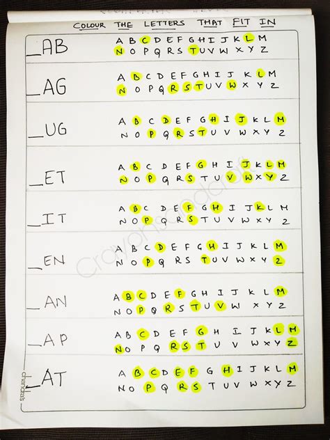 Crayons And Craft Select Letters To Form Word