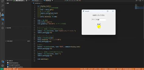 【python】tkinterエントリー作成、初期値の取得を解説 アリッシアの朝