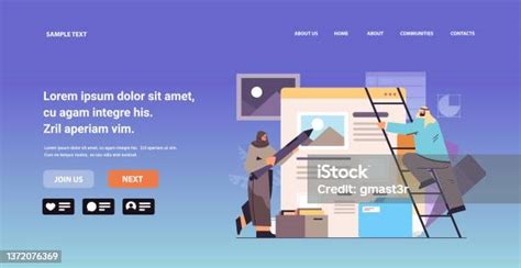 Arab Developers Couple Creating Website Ui Interface Web Application Development Program