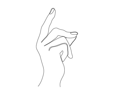 Hand Snapping Fingers Hand Drawn Continuous Mono Line One Line Art 16530398 Vector Art At
