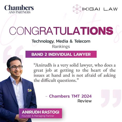 Ikigai Law On Linkedin Tmt Tmt Fintech Chambersandpartners2024 Rankings Ikigailaw