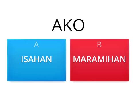 Piliin Kung Maramihan Or Isahan Quiz