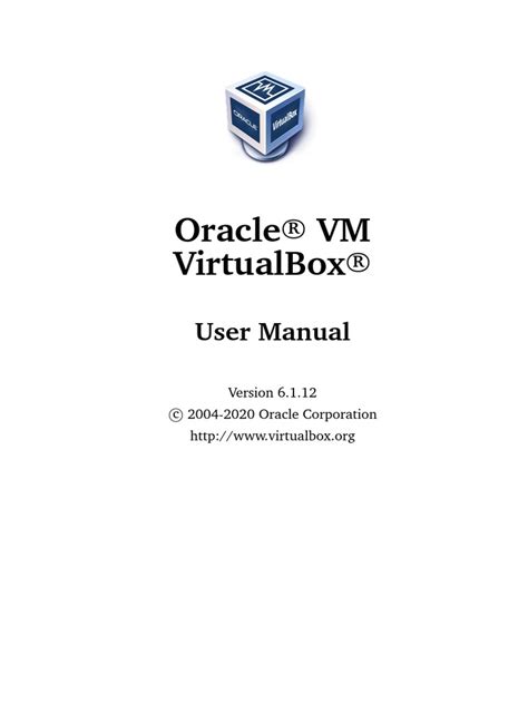 Oracle Vm Virtualbox User Manual Pdf Virtual Machine