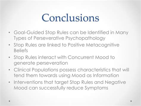 Ppt Stop Rules Mood And Perseverative Thinking Powerpoint Presentation Id 2381317