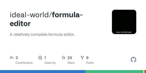 Github Ideal Worldformula Editor A Relatively Complete Formula Editor