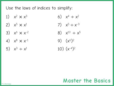 Laws Of Indices Interactive Worksheet Live Worksheets 57 Off