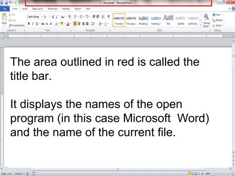 Microsoft Word Basics PPT