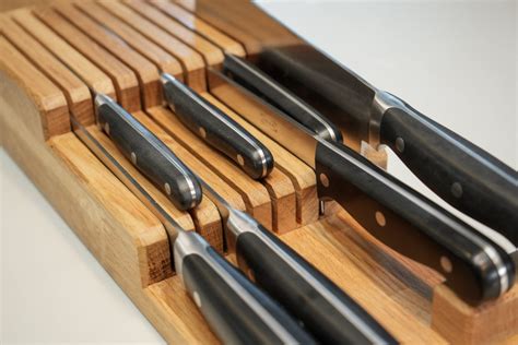Diy Knife Block In Drawer Organizer Digital Woodworking Plans Etsy