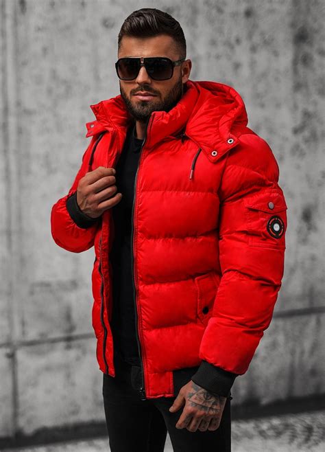 Червено мъжко яке Ozonee Js 27m8111 Xxl Emag Bg