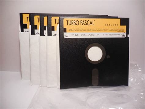 Vintage Borland Turbo Pascal 5 5 Floppy Disk Set New Disks 1793122955