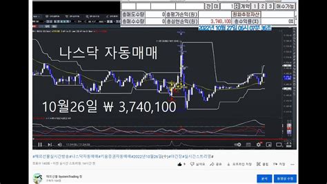 해외선물실시간방송나스닥자동매매키움증권자동매매2022년10월26일수야간장실시간스트리밍 Youtube