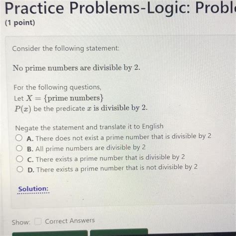 solved practice problems logic probl 1 ﻿point consider the