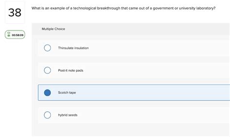 Solved What Is An Example Of A Technological Breakthrough