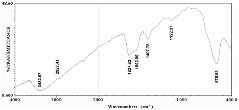 Ftir Spectrum Of Napga Coated Mnps Pelletized With Kbr Crystals Download Scientific Diagram