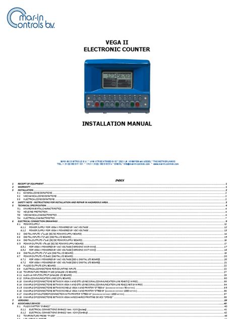 vega ii ma 260 00 en 22 installation manual pdf power supply electrical wiring