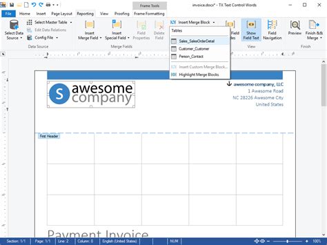 Tx Text Control Net For Windows Forms Features
