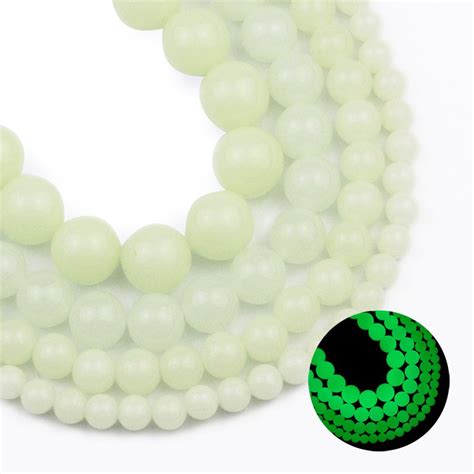 쥬얼리 제작 용 천연 야광 스톤 비즈 스페이서 루스 비즈 팔찌 Diy 목걸이 액세서리 4 6 8 10mm구슬