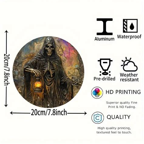 신비로운 랜턴 금속 아트 사인 2d 평면 인쇄 빈티지 알루미늄 벽 장식 다목적 매달림 엠블럼 차고 식당 카페 Temu Republic Of Korea