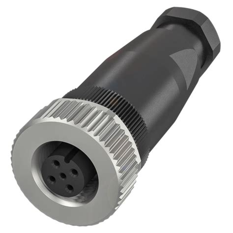 181171 Conector Reto FÊmea M12 Pl 4 Polos Prt Dexyi Automação