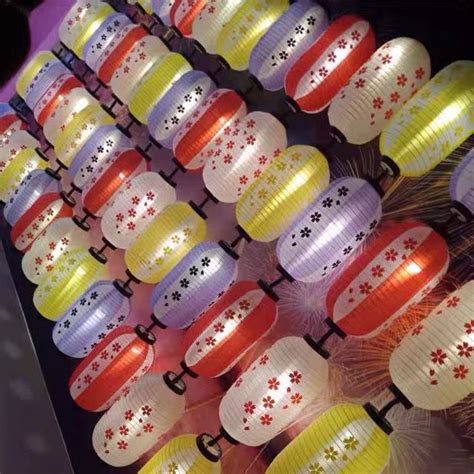 古风灯笼墙民宿网红汉服拍照灯笼日式和风装饰灯笼樱花长圆灯笼 阿里巴巴