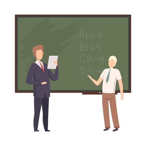 Two Men Solve Math Problem Illustration 56328468 Vector Art At Vecteezy