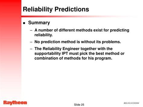 Ppt Reliability Predictions Powerpoint Presentation Free Download Id502793