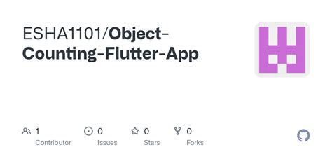 GitHub ESHA1101 Object Counting Flutter App