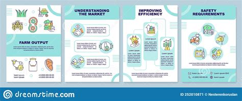 Maximising Farm Output Brochure Template Stock Vector Illustration Of Sales Article 252010871