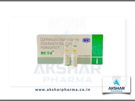 Diphtheria Toxoid Tetanus Toxoid Bet D Vaccine 0 5ml At Rs 249 Piece Amroli Surat Id
