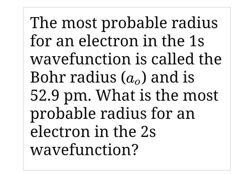 Answered The Most Probable Radius For An… Bartleby