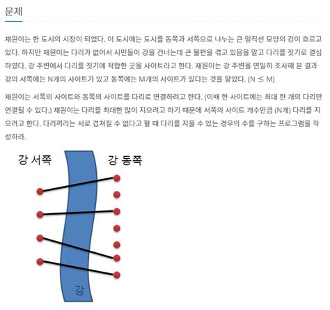 Java 백준 1010 다리 놓기 네이버 블로그 Java 백준 1010 다리 놓기 네이버 블로그