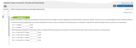 solved assignment chapter 10 homework forecasting and