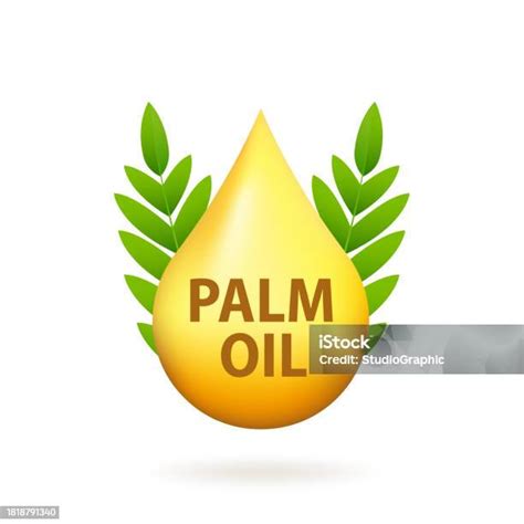 팜유 프리 아이콘입니다 팜유 표시가 없습니다 원 모양의 팜유 플랫 픽토그램 팜 가지와 오일 드롭 벡터 일러스트 레이 션 개체 그룹에 대한 스톡 벡터 아트 및 기타 이미지