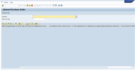 Sap Abap Create Purchase Order With Upload Excel File