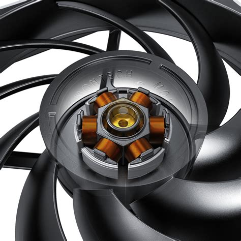 Montech METAL 120 PWM 120mm 1950RPM Black Case Fan - Wootware