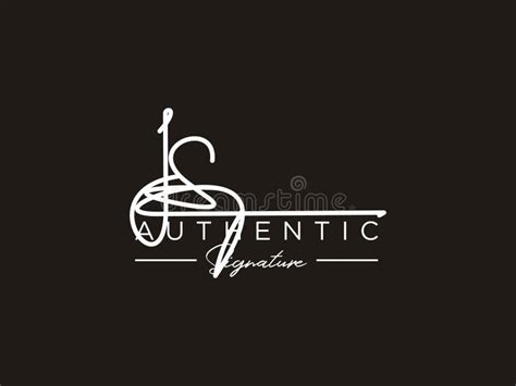 Letter Js Signature Logo Template Vector Stock Vector Illustration Of