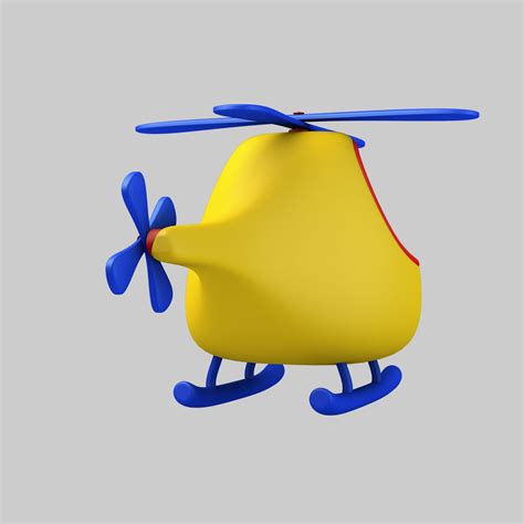 만화 헬리콥터 팩 3d 모델 12 C4d Free3d