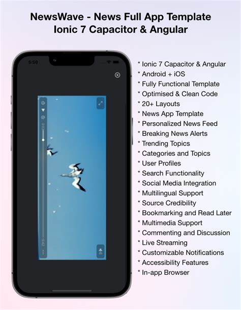 Newswave News Full App Template Ionic 7 Capacitor Initappz