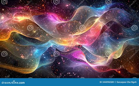 Abstract Ai Algorithmic Visuals In Vibrant Colors Stock Illustration