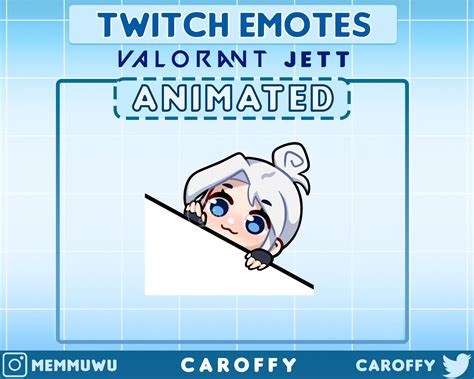 Cute Animated Valorant Jett Bongo Emote Twitch Discord Etsy
