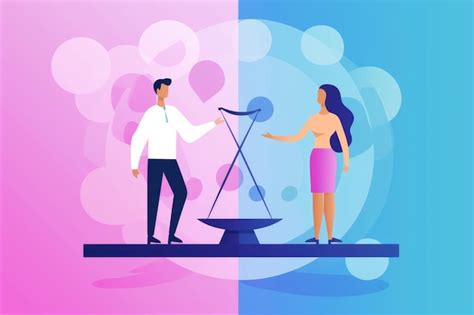 Premium Ai Image Gender Equality Man And Woman Equal Balance And