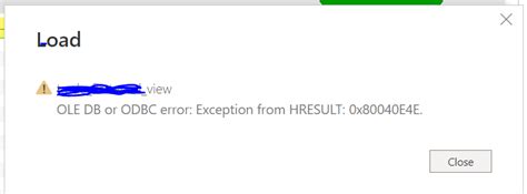 Solved Ole Db Or Odbc Error Exception From Hresult 0x80 Microsoft Fabric Community