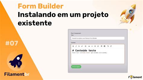 Como Instalar O Form Builder Do Filament V3 Em Um Projeto Existente